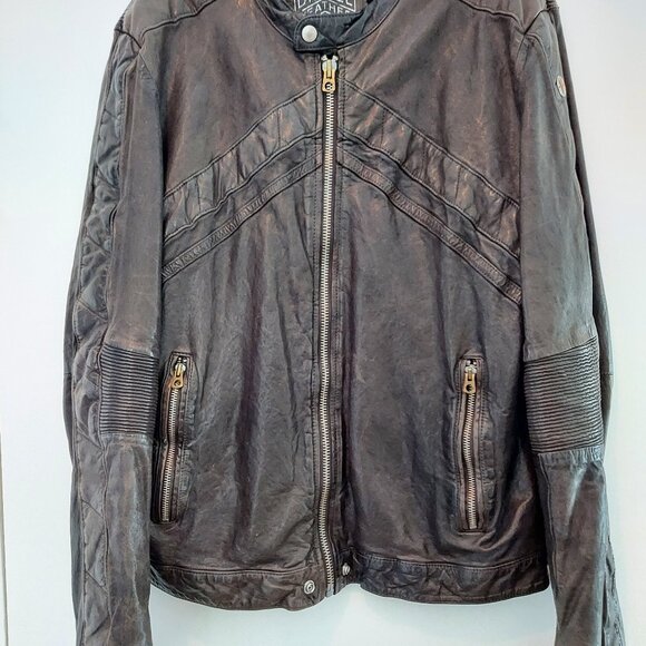 Diesel | Jackets & Coats | Diesel Black Leather Jacket Size Medium ...